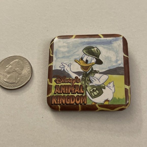 Disney | Other | Disneys Animal Kingdom Safari Donald Duck Button Pin ...